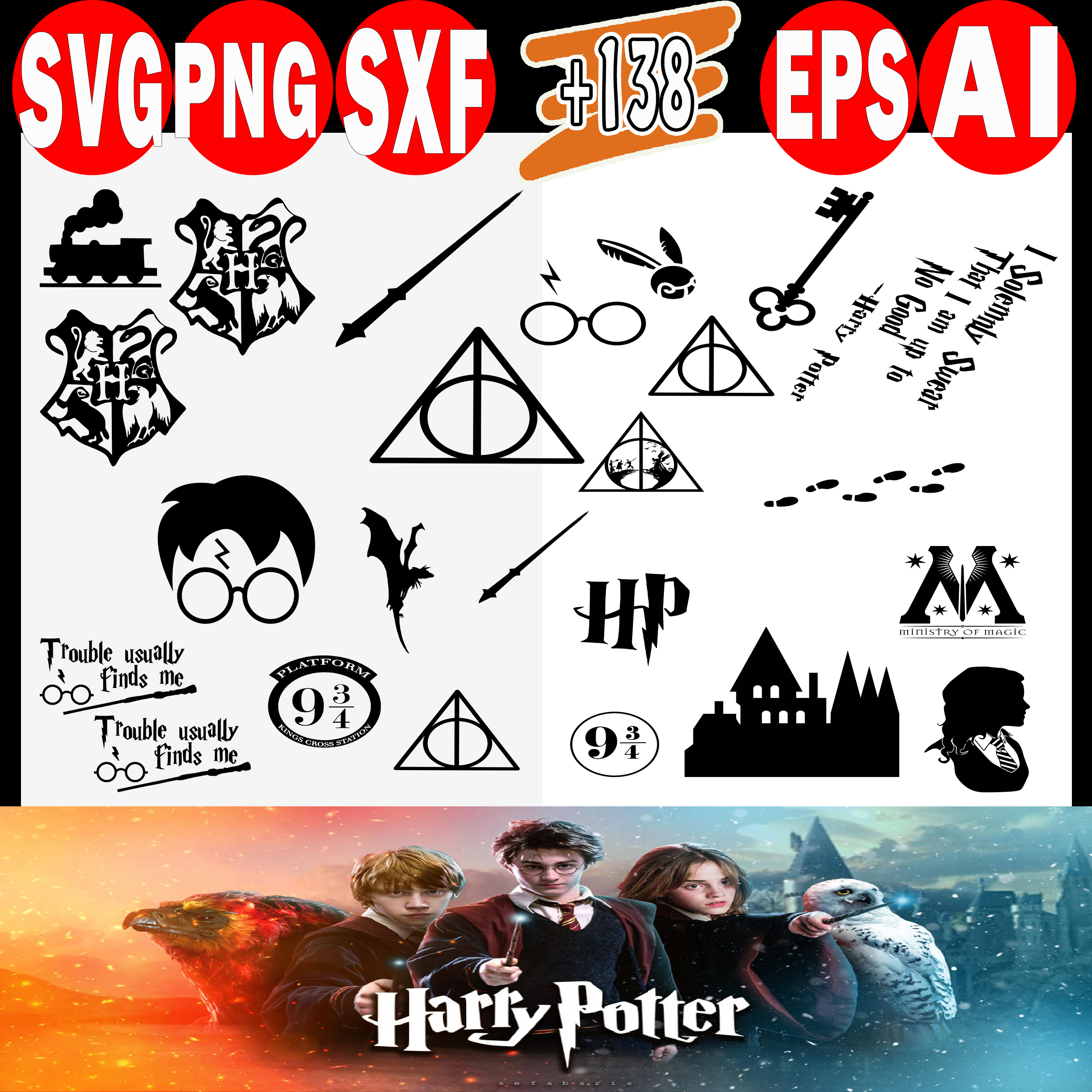 Harry Potter SVG Bundle, Harry Potter Sayings SVG, Harry Pot | Inspire ...