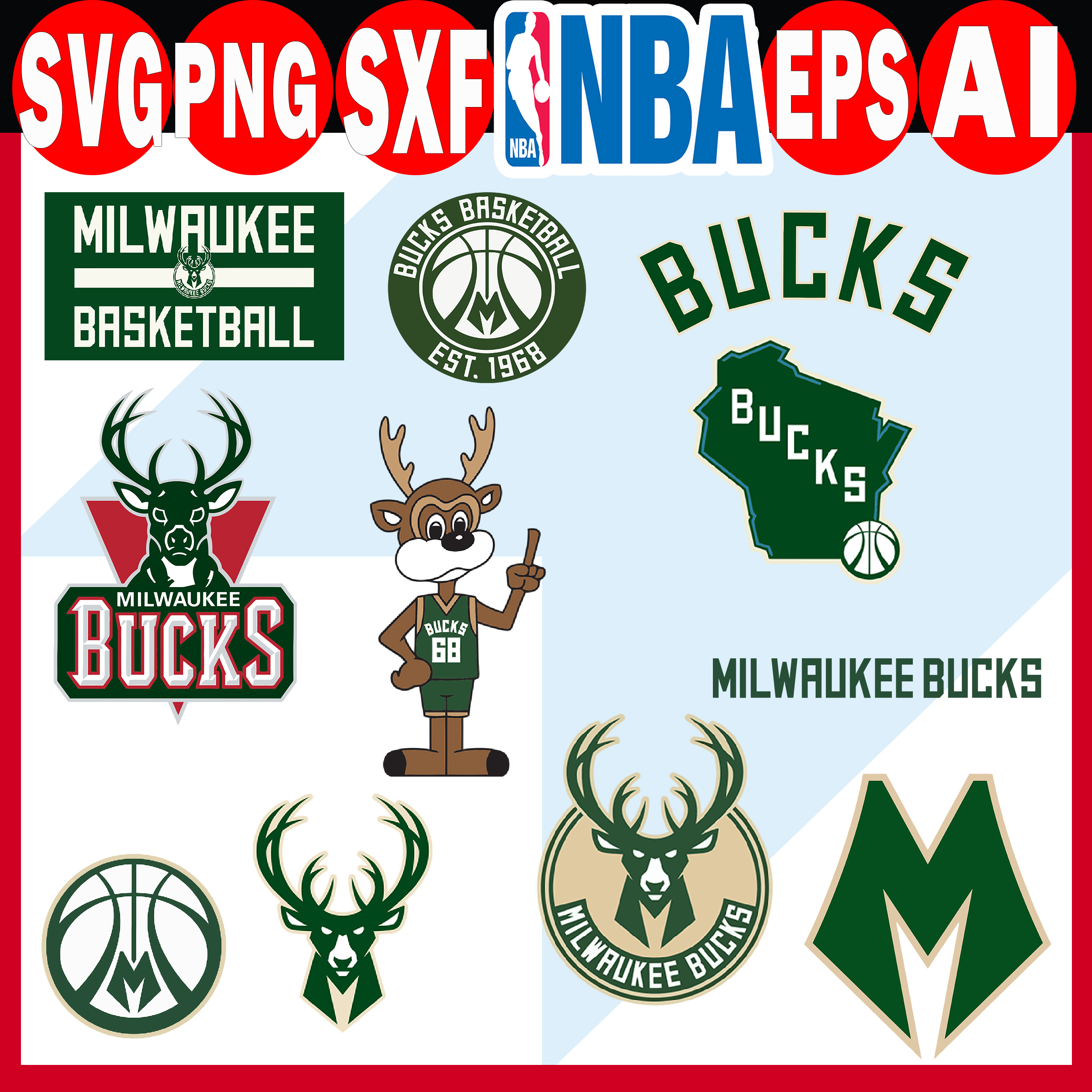 Milwaukee Bucks Logo SVG, Milwaukee Bucks PNG, Bucks Basketb | Inspire ...