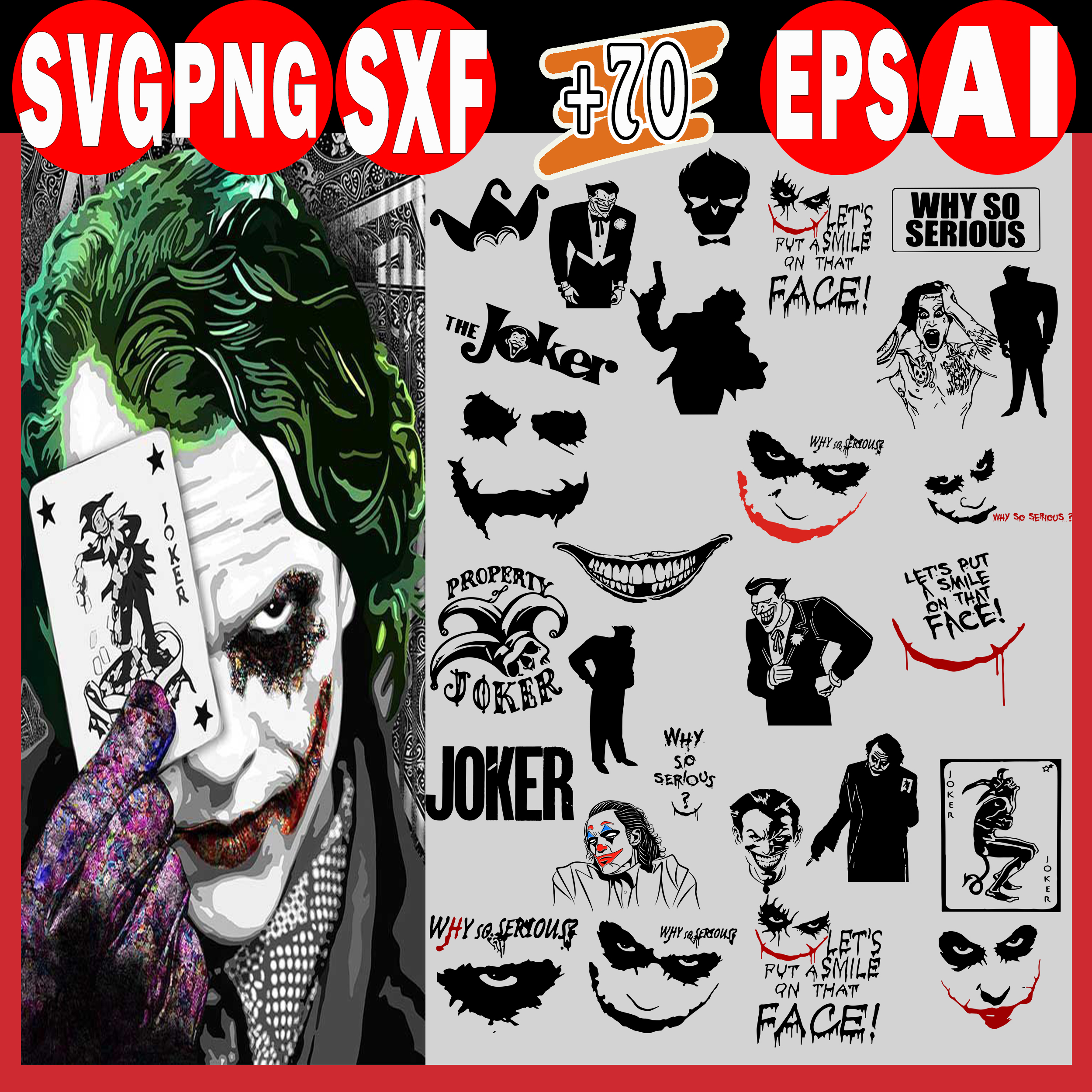 Joker SVG,Joker face SVG,Joker logo SVG,Joker character SVG, | Inspire ...