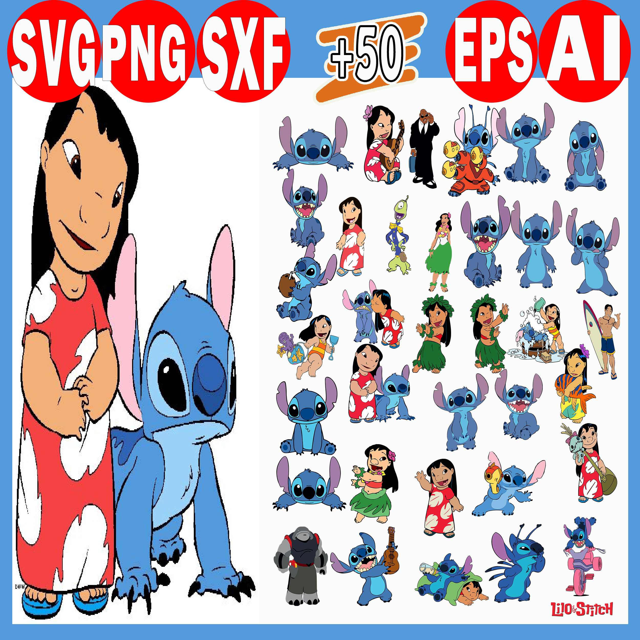 Lilo & Stitch SVG,Stitch SVG,Lilo & Stitch characters SVG,Li | Inspire ...