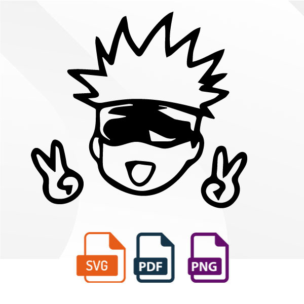 gojo satoru svg, Anime, Svg, Png, Pdf, Manga SVG, Cut File F - Inspire ...