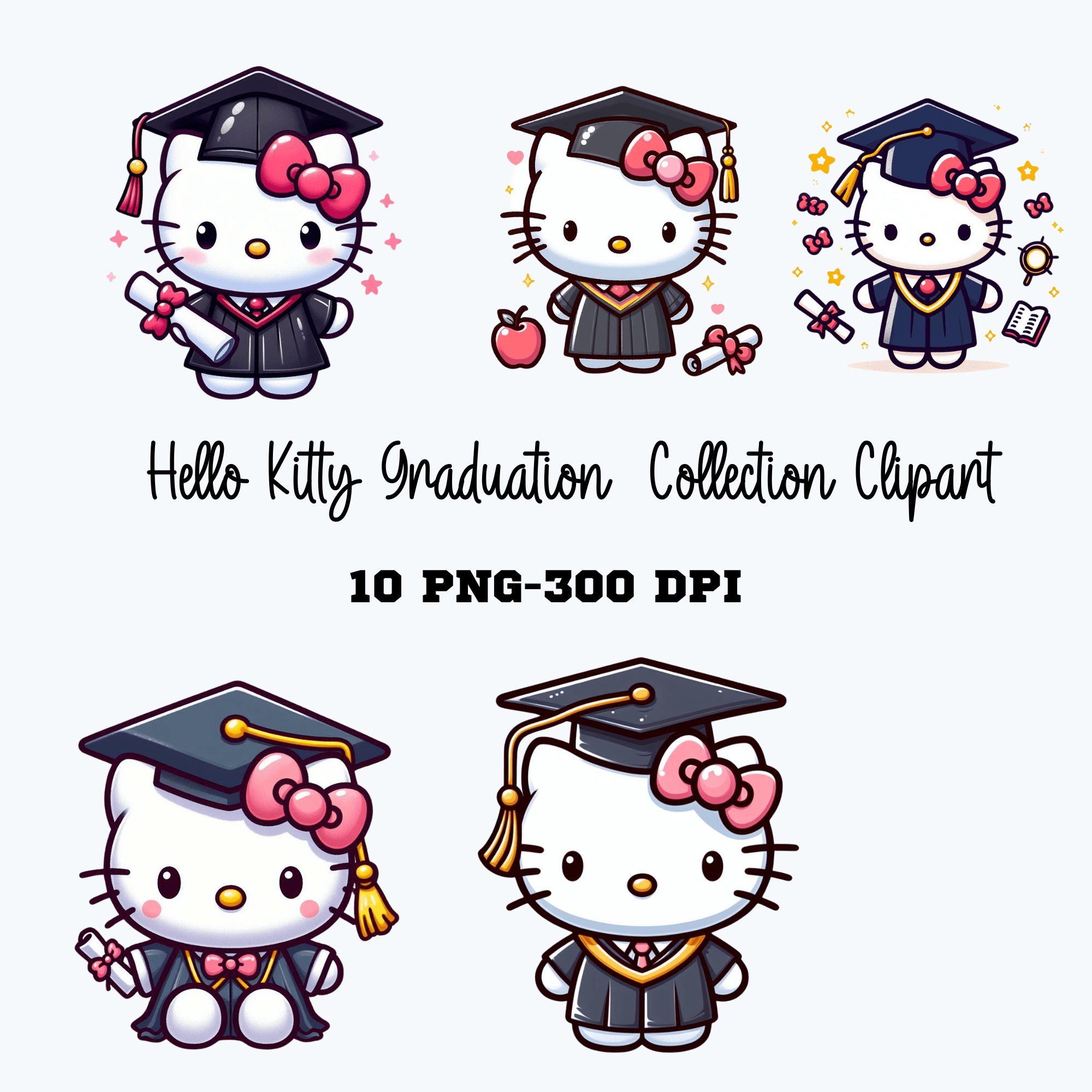 Hello Kitty Graduation Cap and Gown PNG | Inspire Uplift