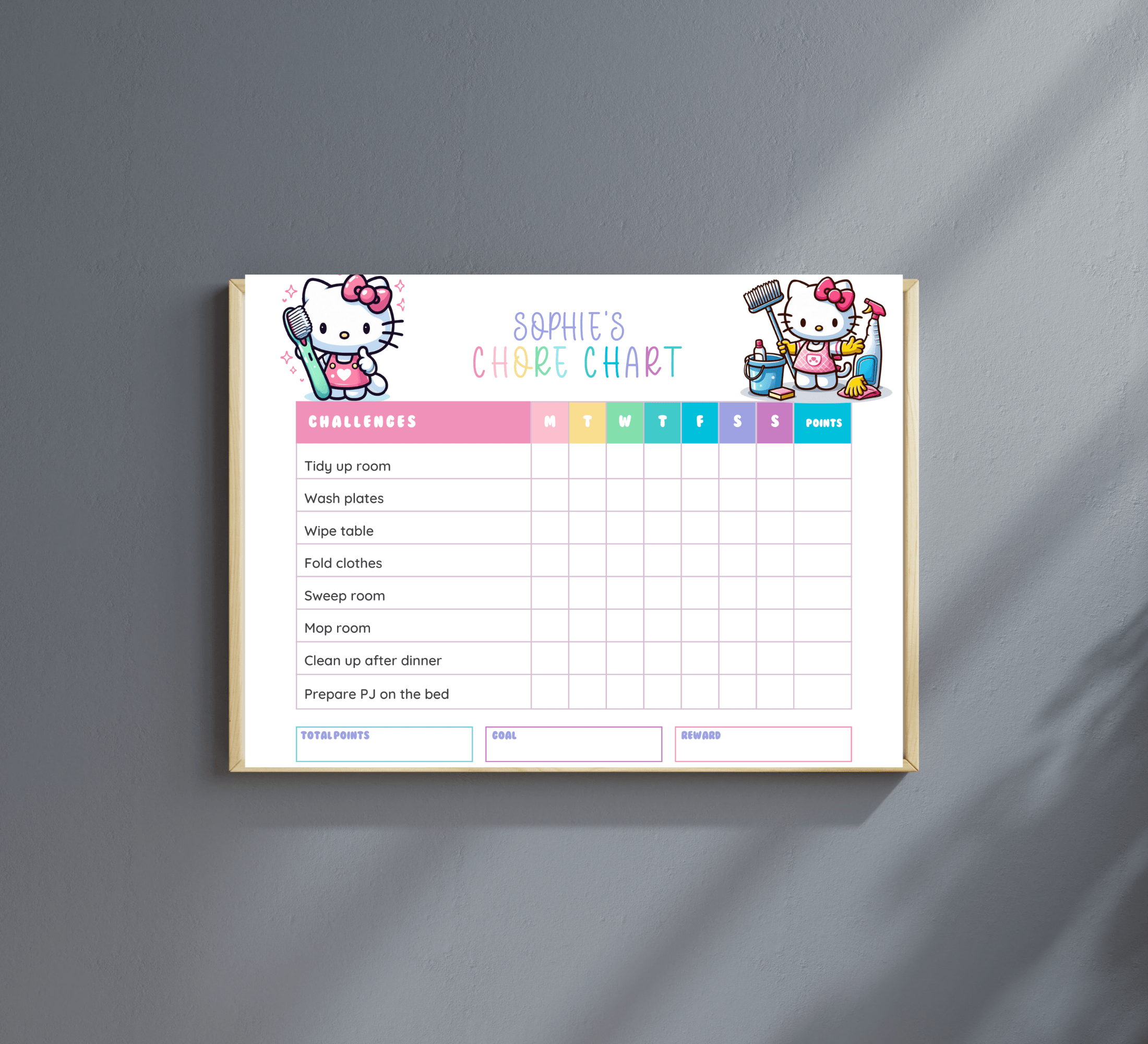 Hello Kitty Chore Chart for Kids | Fun & Adorable Responsibi | Inspire ...