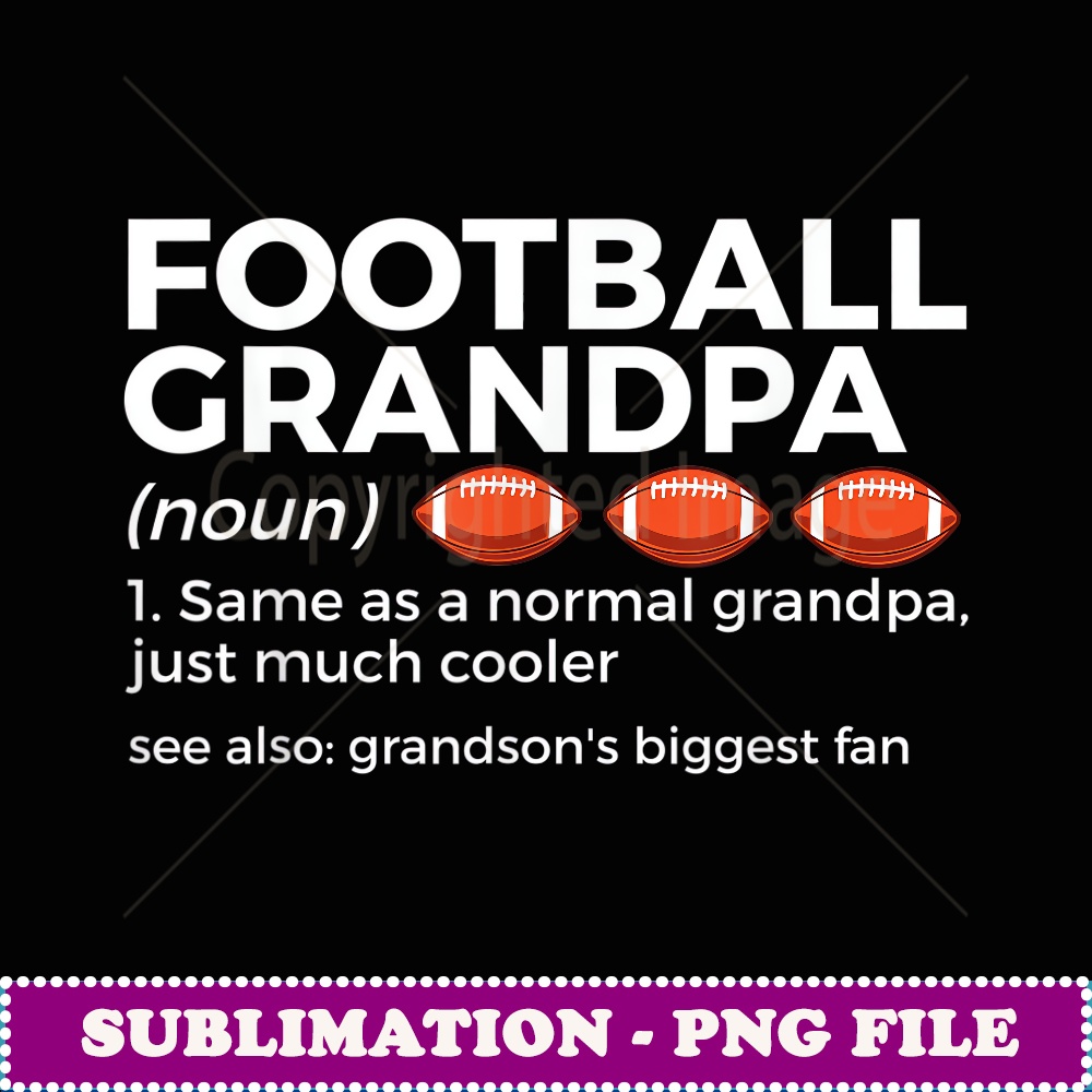 Funny Football Grandpa Definition Grandson's Biggest Fan - A | Inspire ...