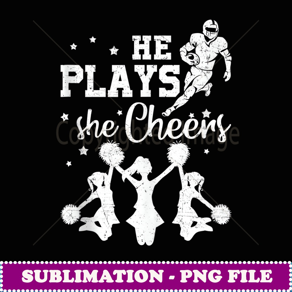 He Plays She Cheers Football Son Cheerleader Daughter Gift - | Inspire ...