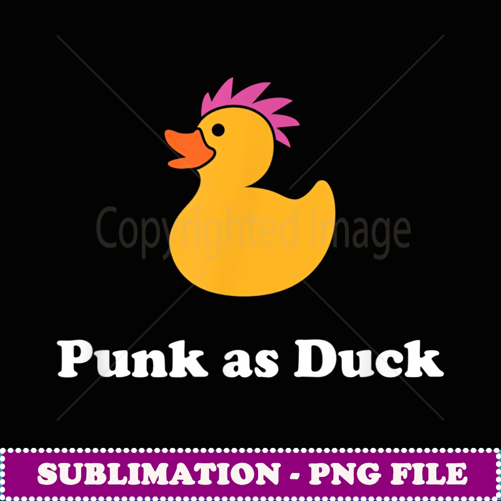 Punk as Duck Funny Rubber Duck Punk Rock Pun - | Inspire Uplift