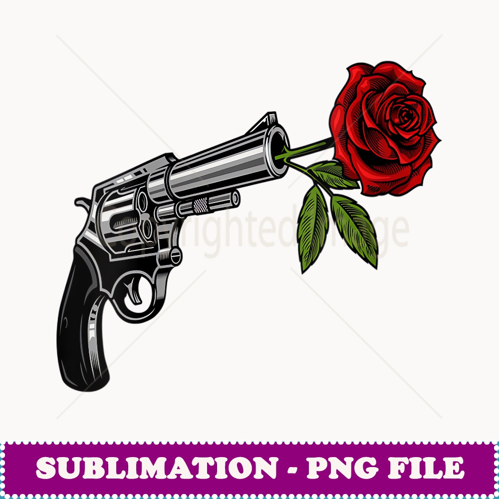 Womens A Revolver With A Rose For Gun Lovers 2nd Amendment 2 | Inspire ...