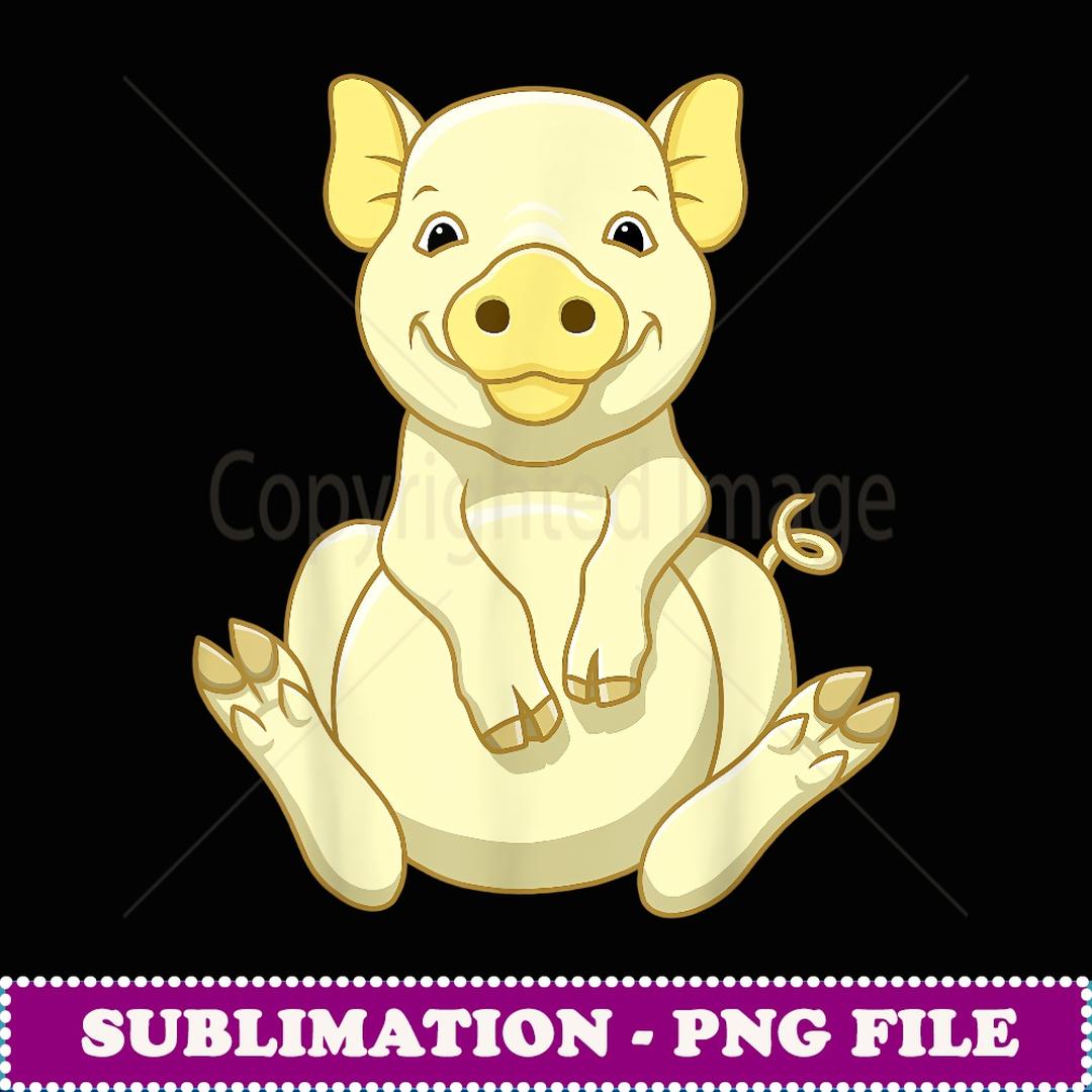 Cute Yellow Pig Day Fat Pot Belly Pig - Exclusive PNG Sublim | Inspire ...