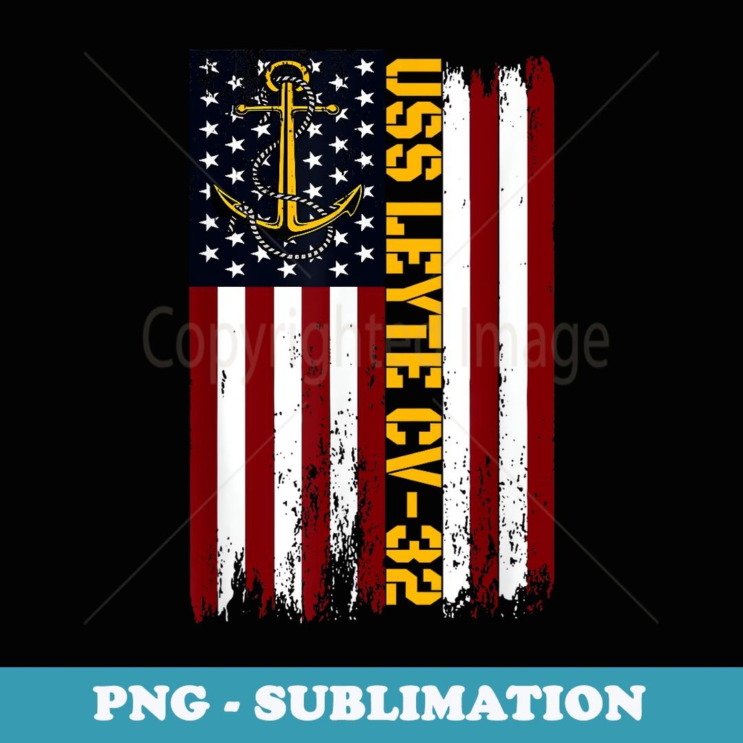 USS Leyte CV32 Aircraft Carrier American Flag - Sublimation - Inspire ...