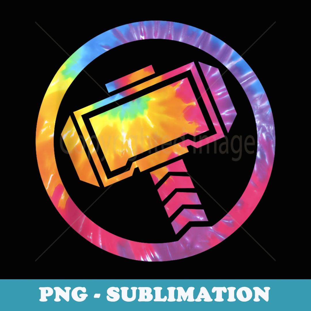 Marvel Thor Tie Dye Hammer Symbol - Instant PNG Sublimation | Inspire ...