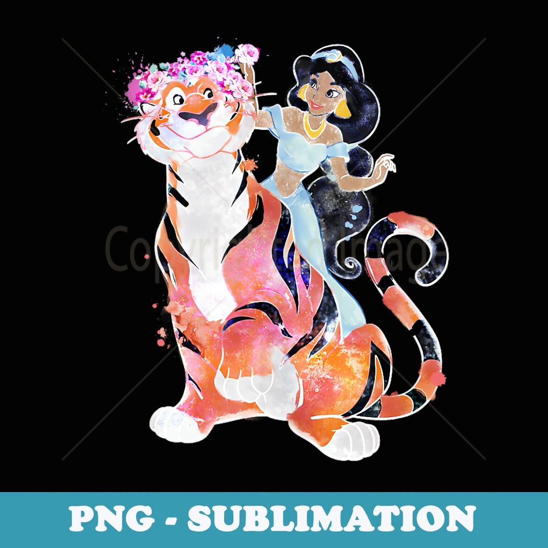 Disney Aladdin Jasmine Rajah Classic Watercolor Floral - Mod | Inspire ...