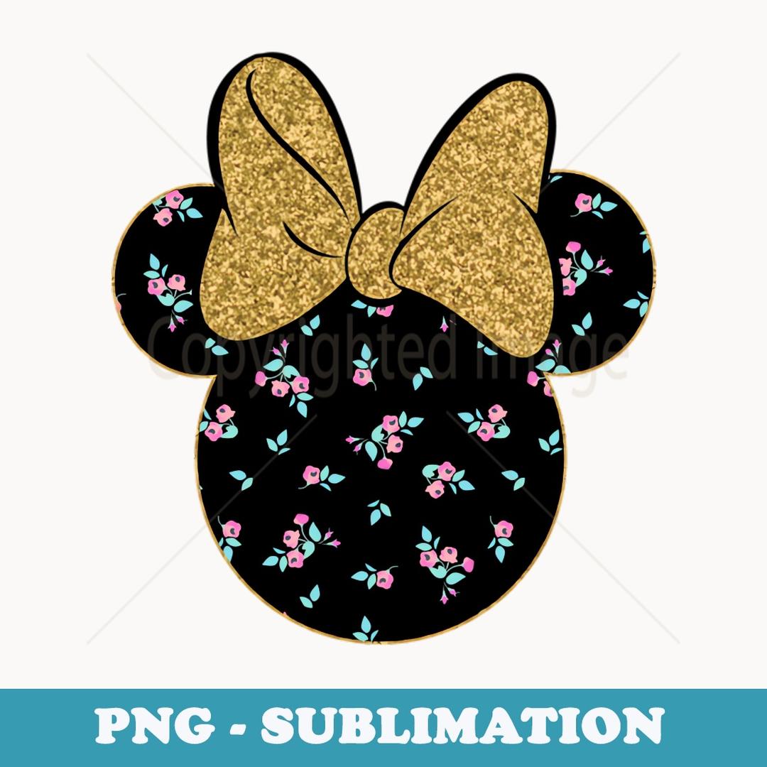 Disney Minnie Head Glitter Bow - Instant PNG Sublimation Dow | Inspire ...