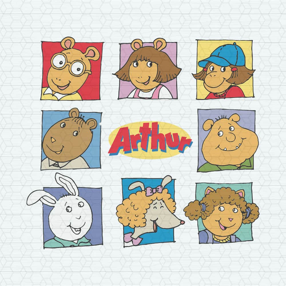 Retro Arthur And Friends Cartoon SVG | Inspire Uplift