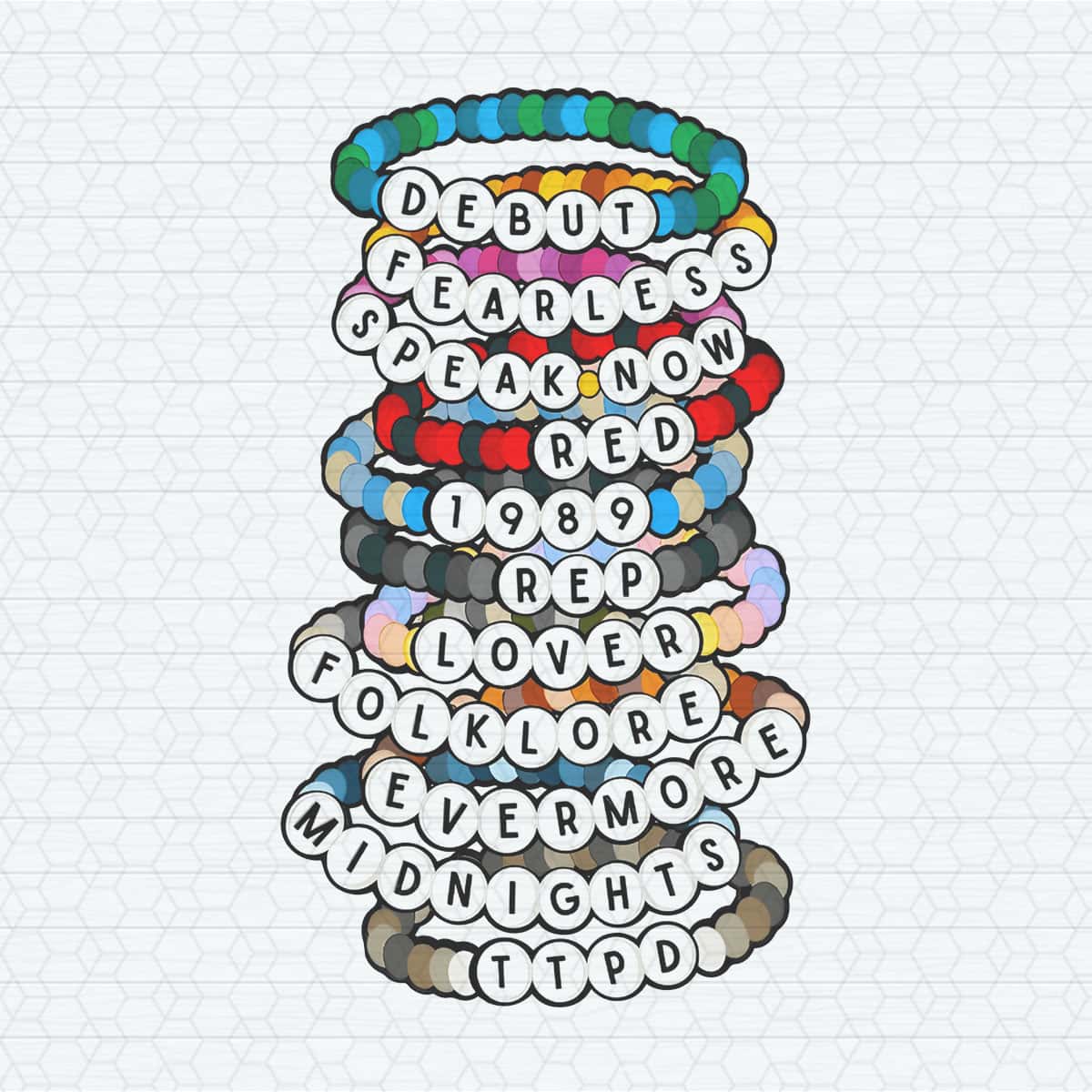 Retro Eras Album Friendship Bracelets PNG | Inspire Uplift