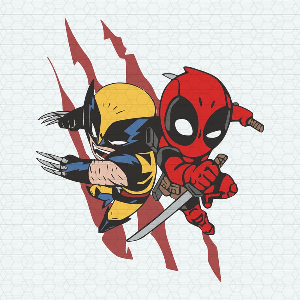 Cartoon Deadpool And Wolverine Movie SVG | Inspire Uplift