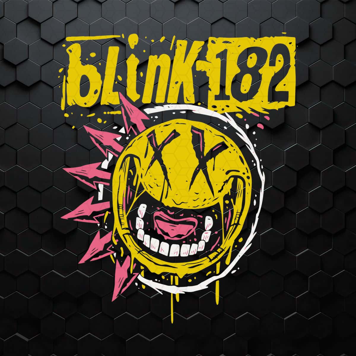 Retro Punk Smiley Face Blink 182 SVG | Inspire Uplift