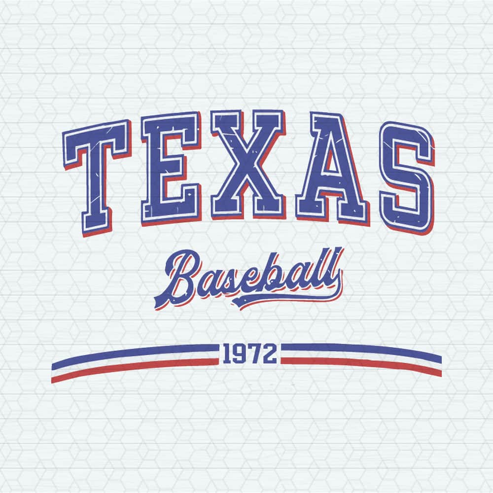 Vintage Texas Baseball 1972 MLB Team SVG | Inspire Uplift