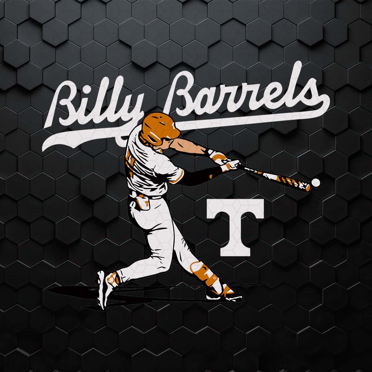 Billy Amick Billy Barrels Tennessee Baseball SVG | Inspire Uplift