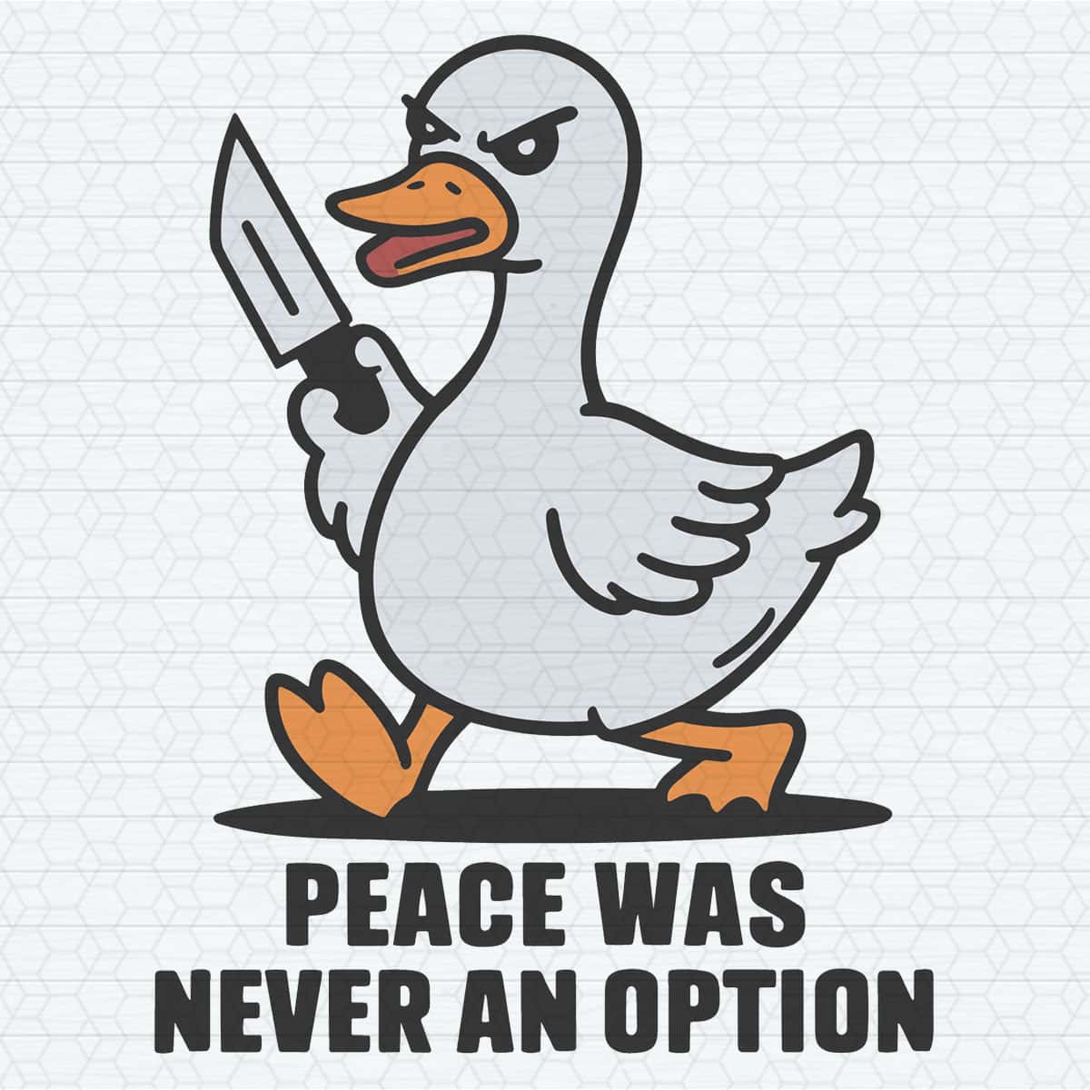 Embroidered Murder Duck, Duck Off with Knife Meme SVG | Inspire Uplift
