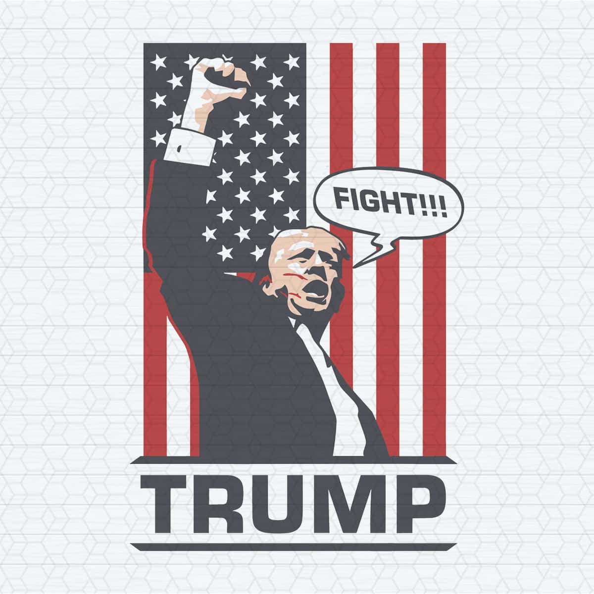 Donald Trump Fight Election 2024 US Flag SVG | Inspire Uplift