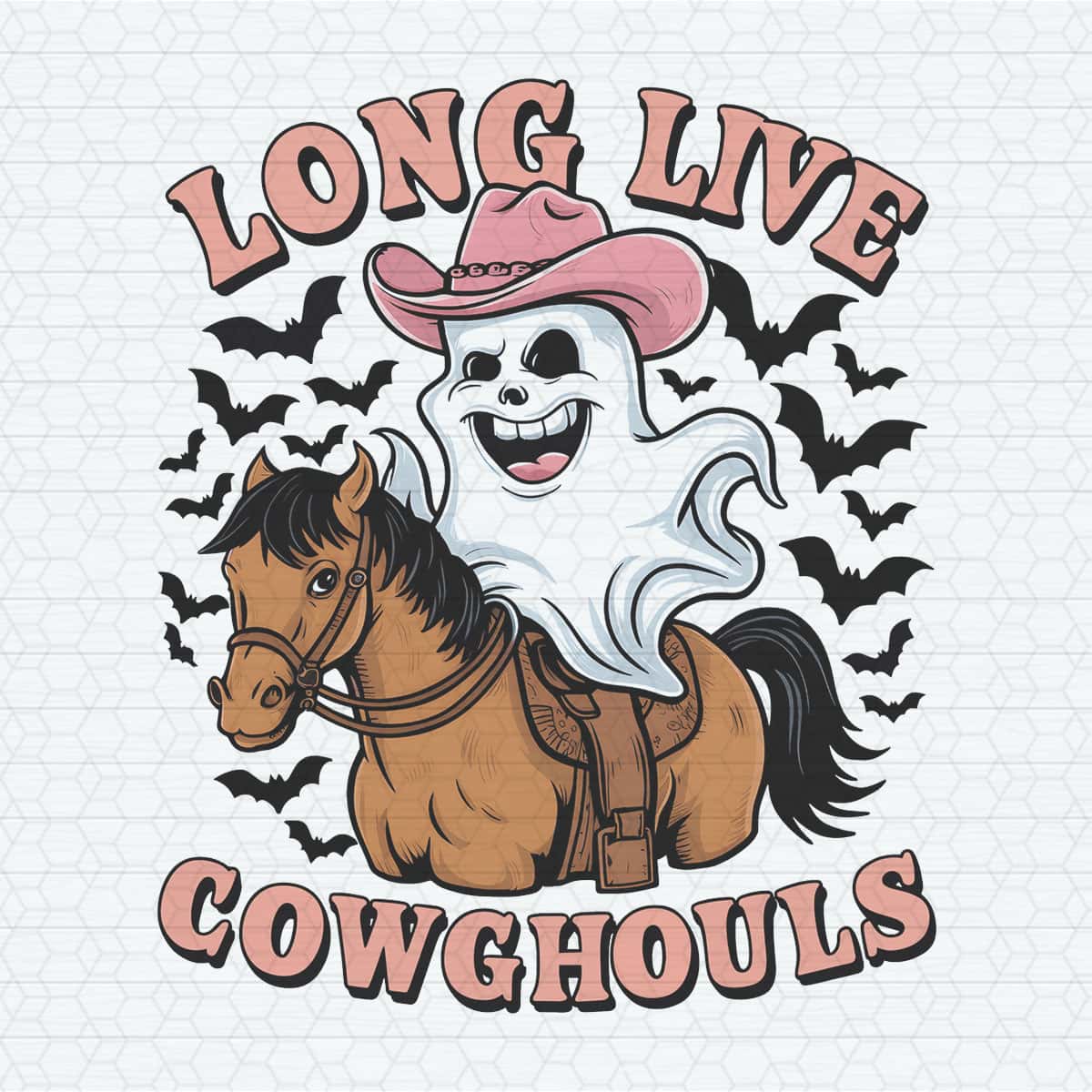Funny Long Live Cowghouls Horror Ghost PNG | Inspire Uplift