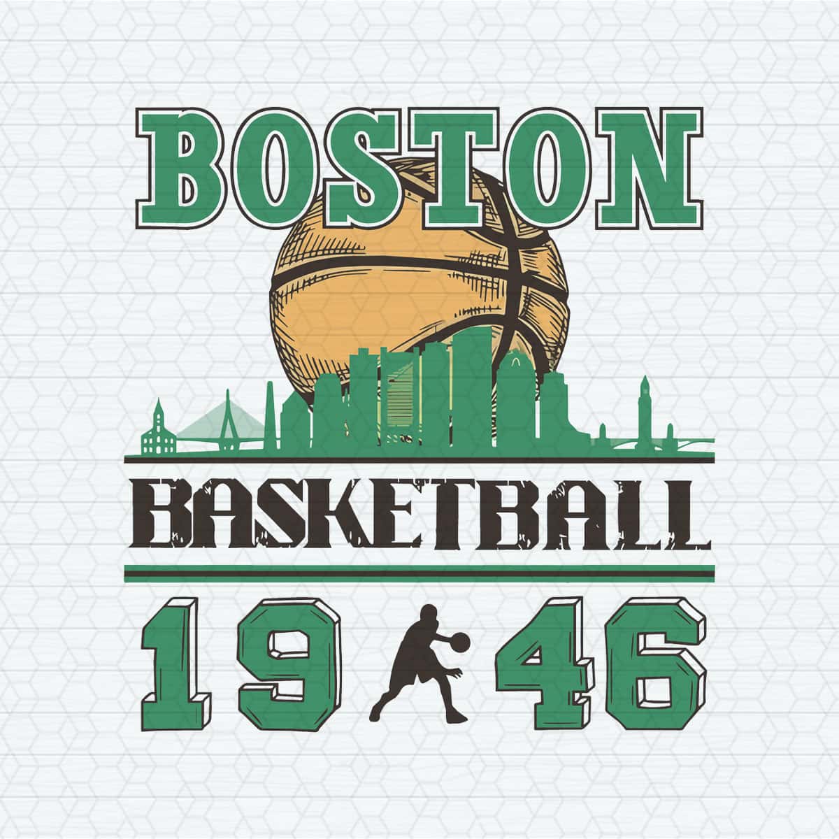 Boston Champions 1946 City Skyline SVG | Inspire Uplift