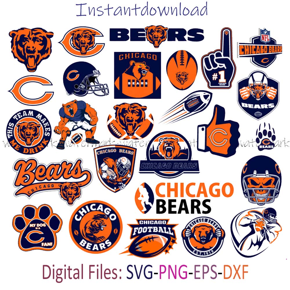 Chicago Bears Logo SVG, Chicago Bears Logos, Logo Chicago Be - Inspire ...
