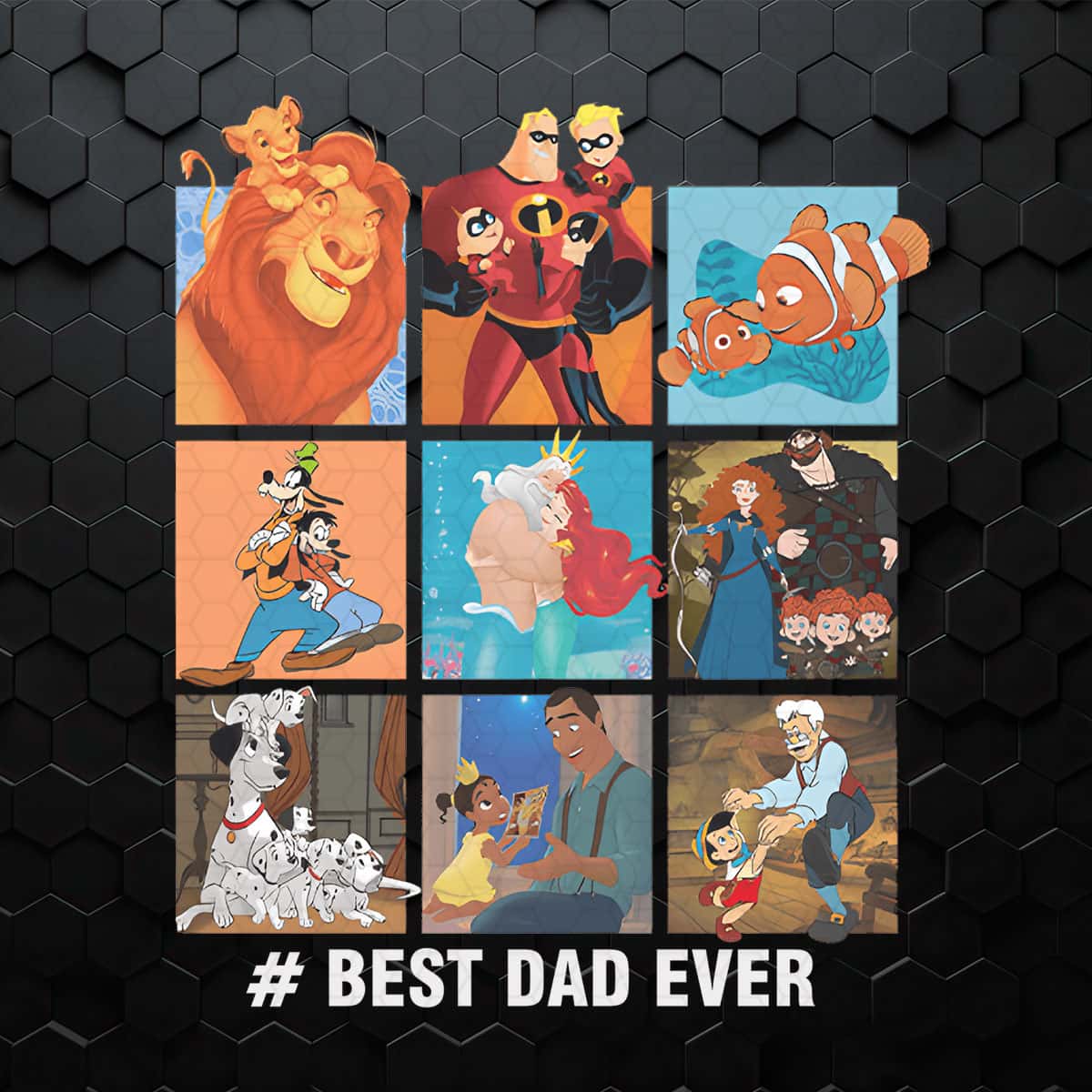 Retro Best Dad Ever Disney Family PNG | Inspire Uplift