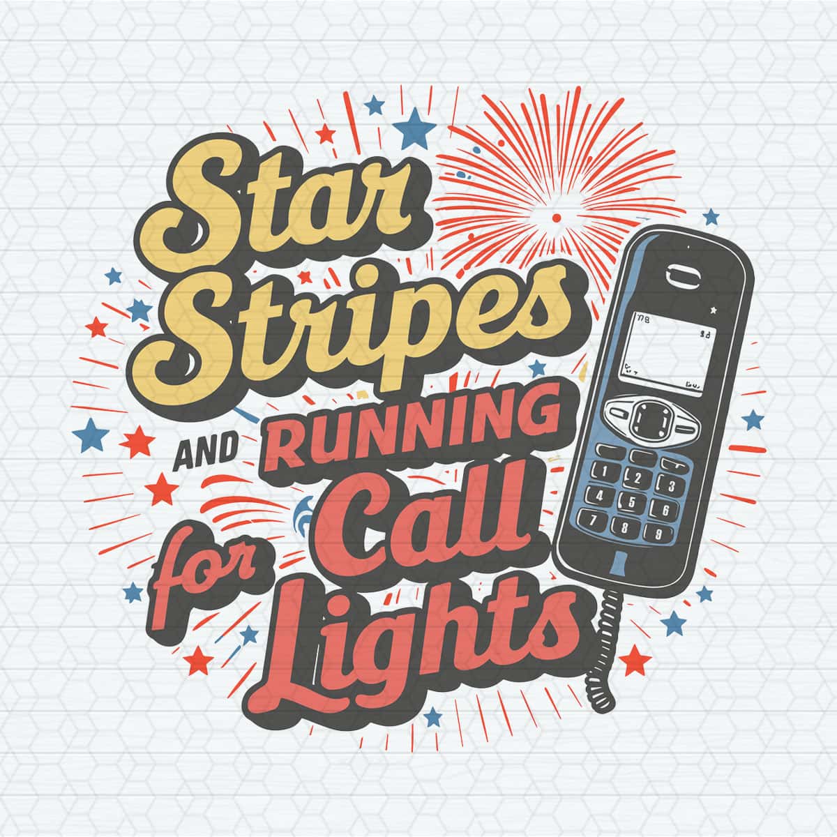 Stars Stripes And Running For Call Lights SVG | Inspire Uplift