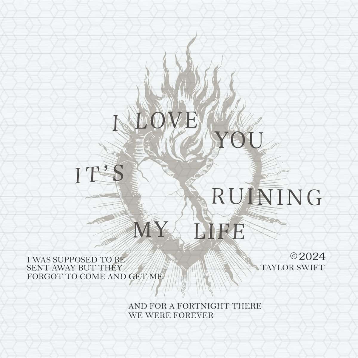 Retro I Love You It's Ruining My Life SVG | Inspire Uplift