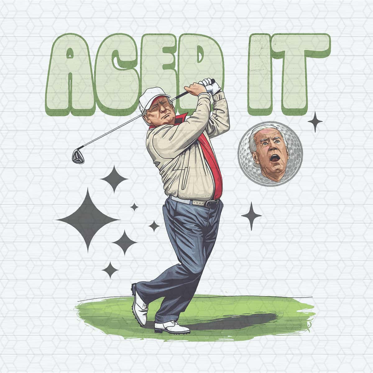 Aced It Presidential Meme Trump And Biden PNG | Inspire Uplift