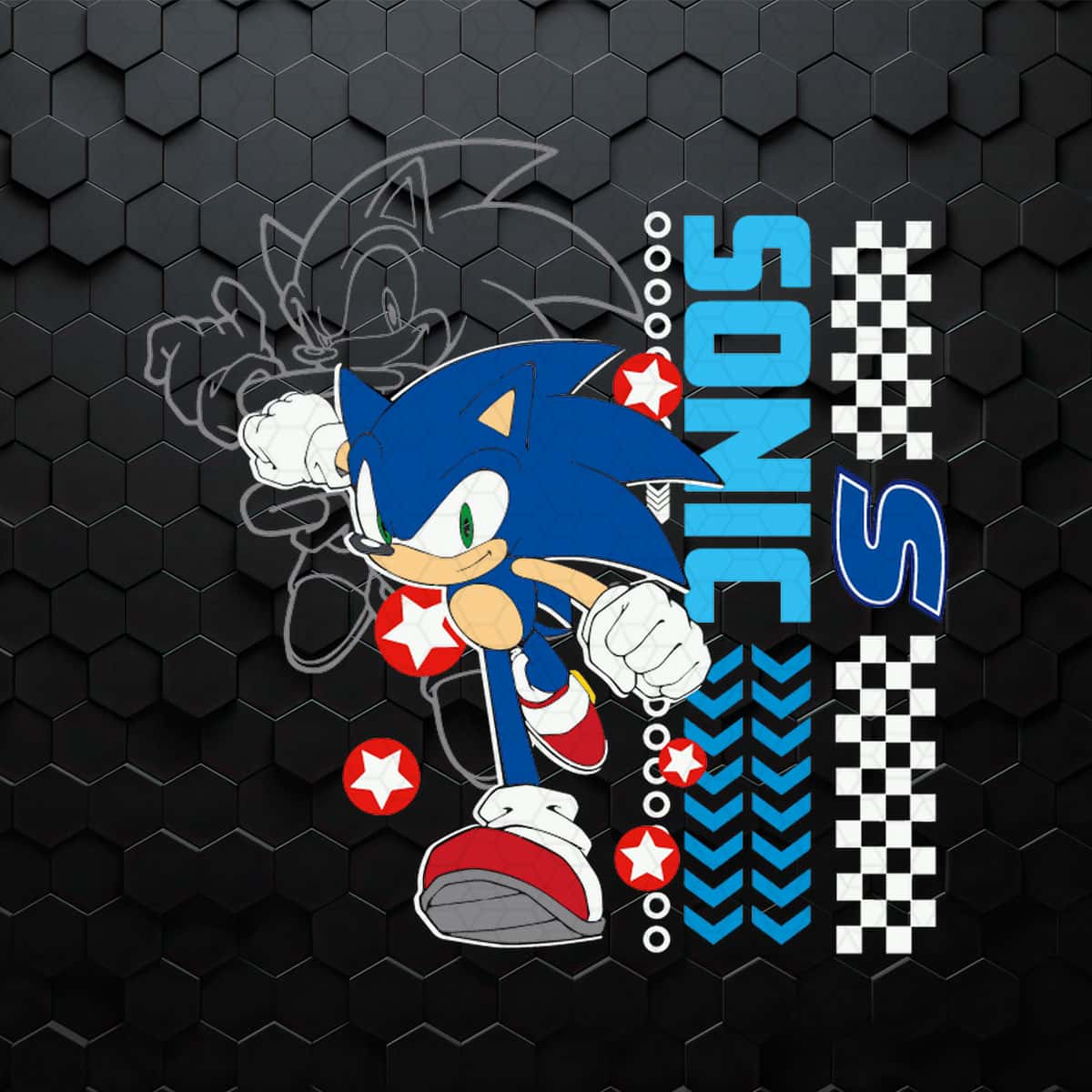 Retro Sonic The Hedgehog Cartoon SVG | Inspire Uplift
