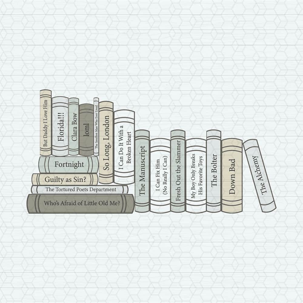 The Tortured Poets Department Books SVG | Inspire Uplift