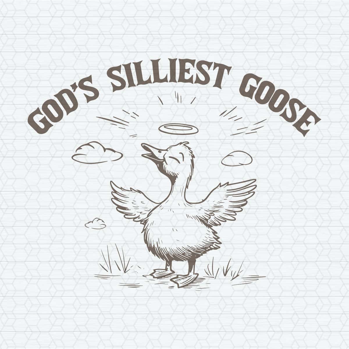Vintage Gods Silliest Goose Angel SVG | Inspire Uplift