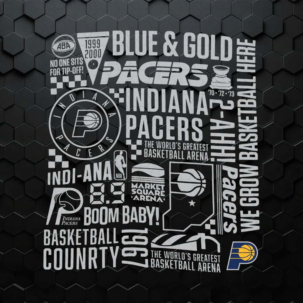 Indiana Pacers Blue And Gold SVG | Inspire Uplift