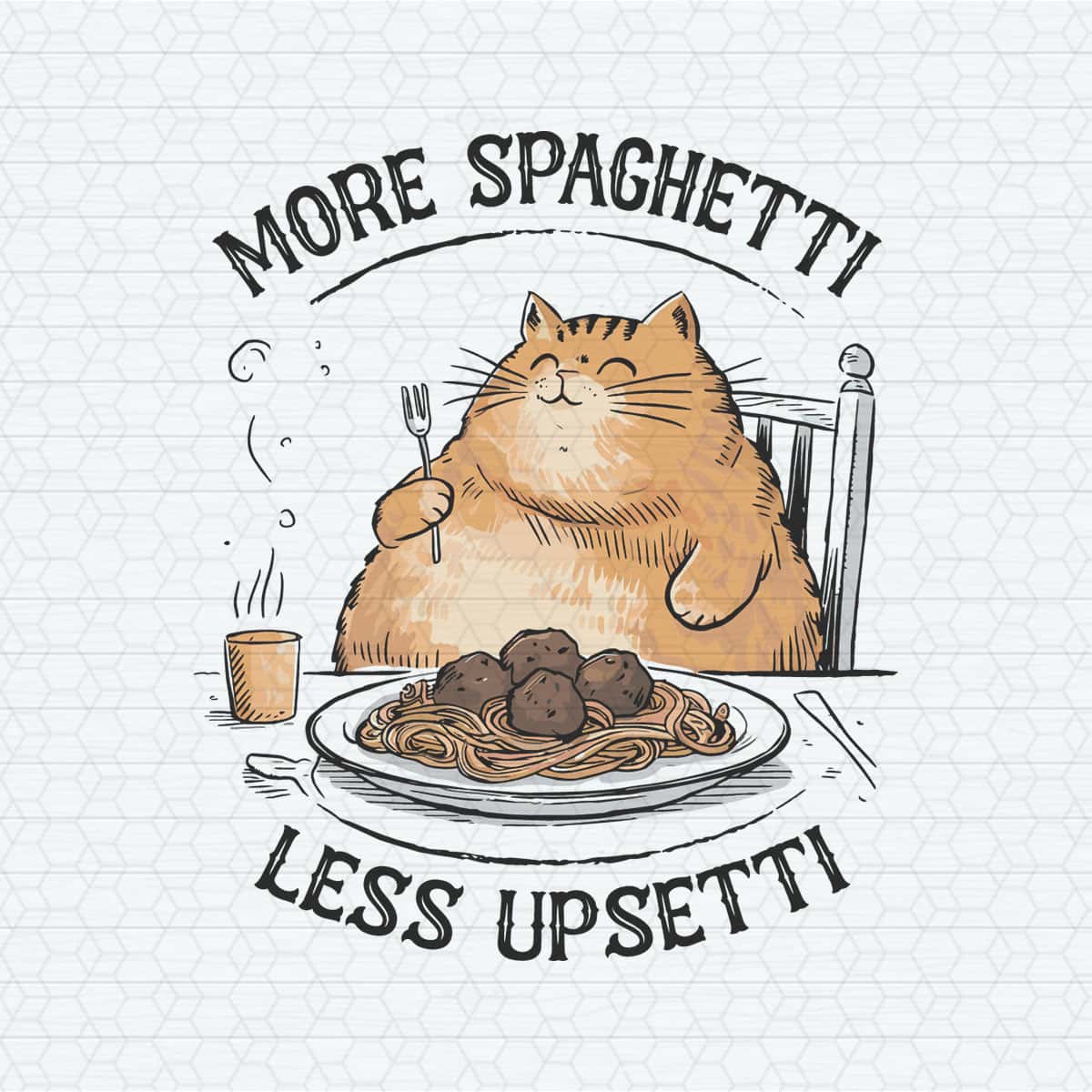 Vintage More Spaghetti Less Upsetti SVG | Inspire Uplift
