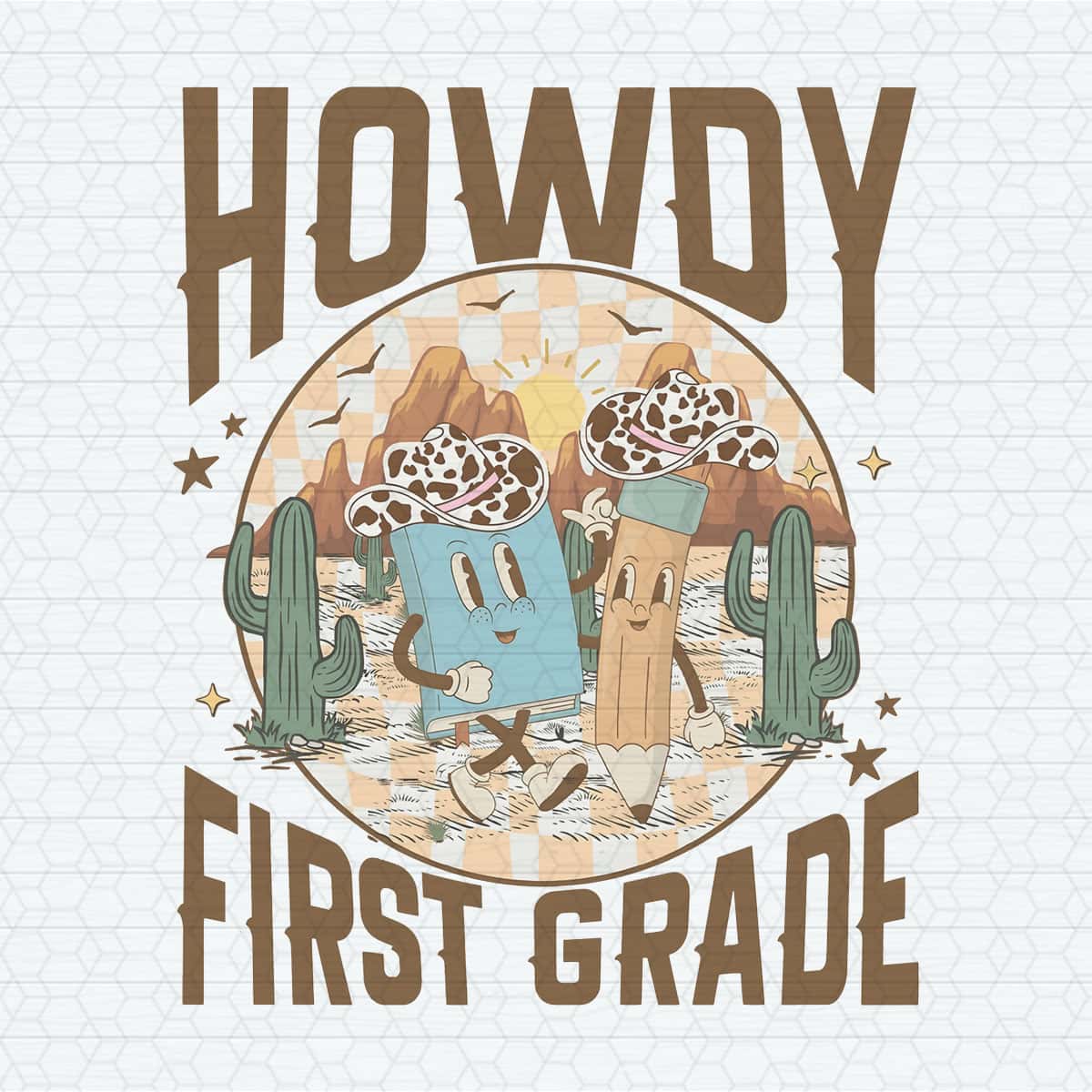 Howdy First Grade Western Teacher PNG | Inspire Uplift