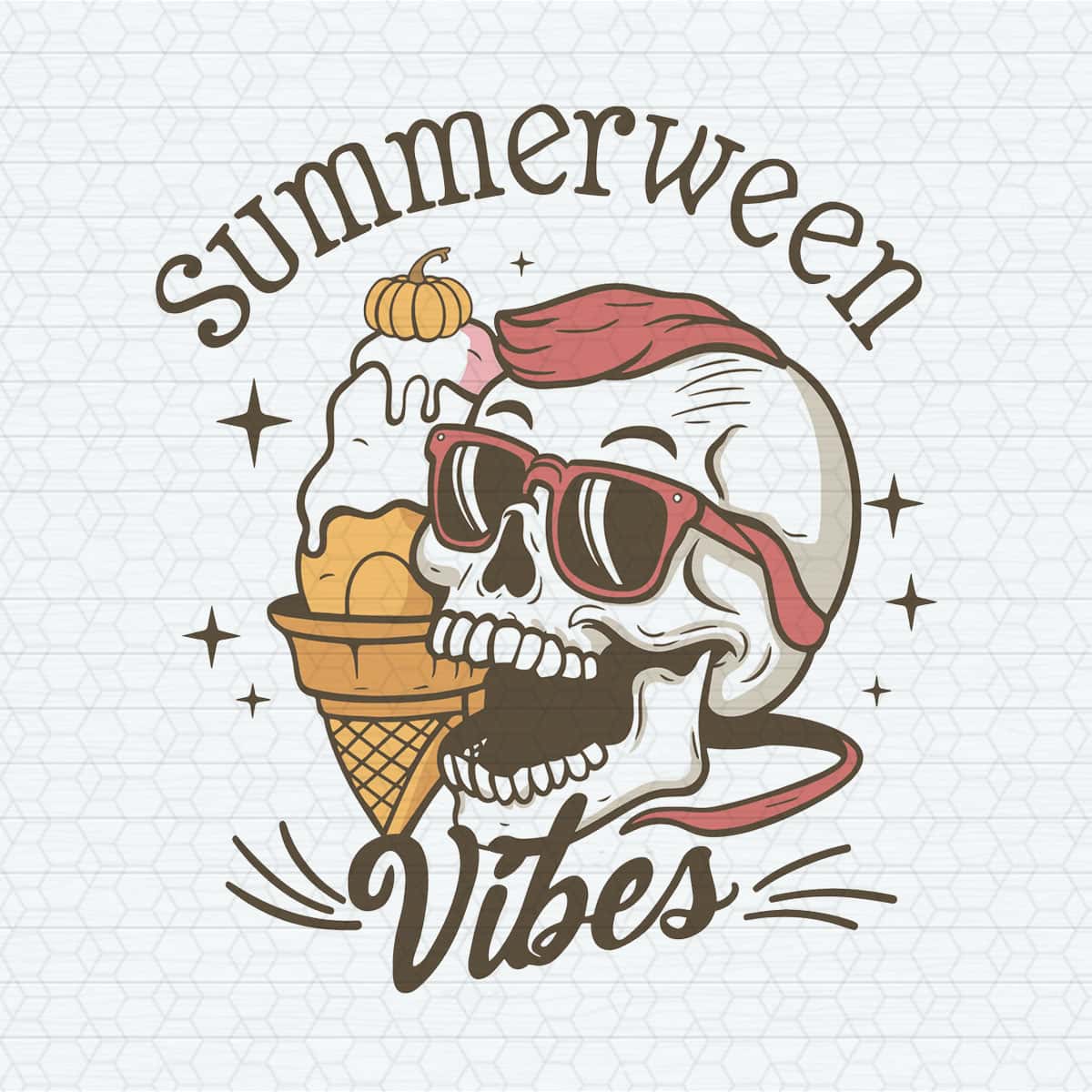 Summerween Vibes Trendy SVG Digital Download | Inspire Uplift