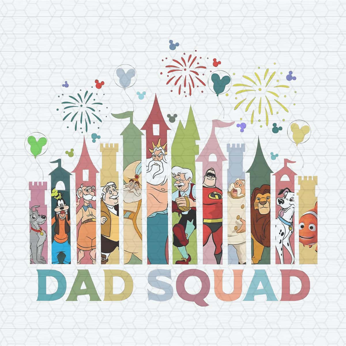Disney Dad Squad Mouse Dad Characters PNG | Inspire Uplift