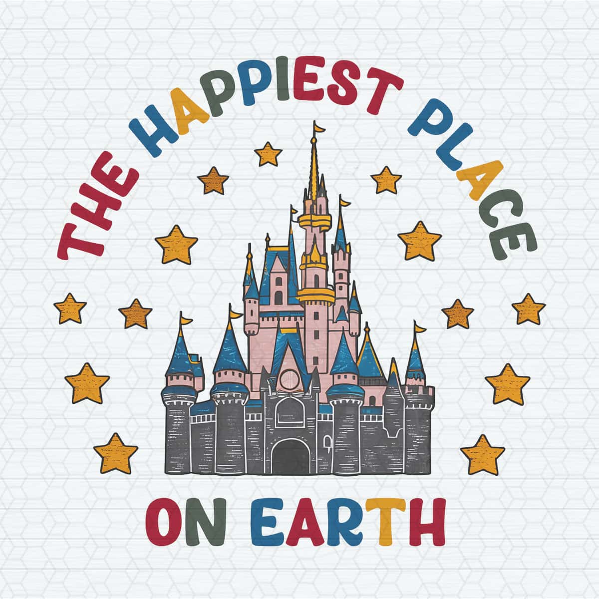 The Happiest Place On Earth Disney Castle PNG | Inspire Uplift
