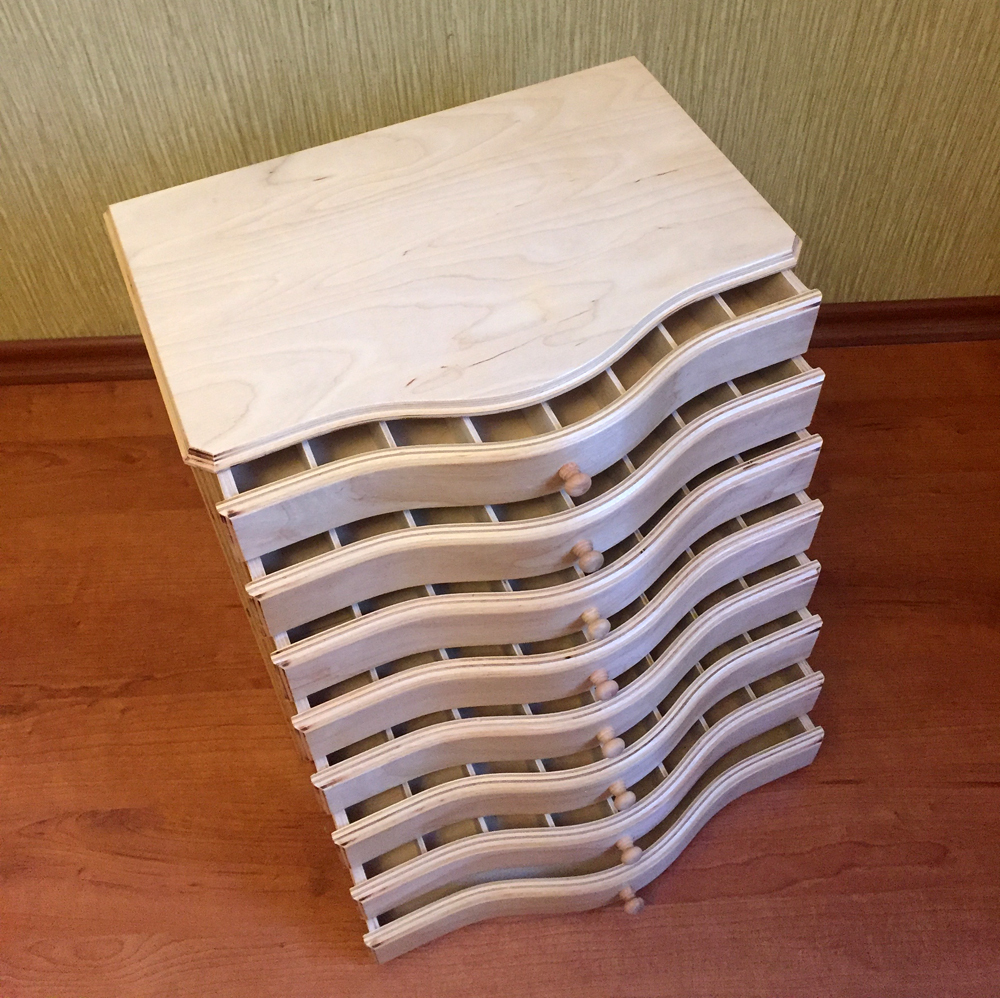 Thread storage cabinet for DMC, Pip & Chip floss bobbins, St | Inspire ...