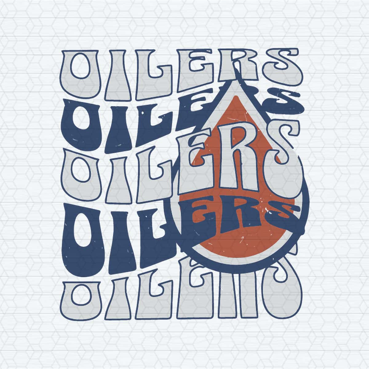 Retro Oilers Gameday Hockey NHL SVG | Inspire Uplift