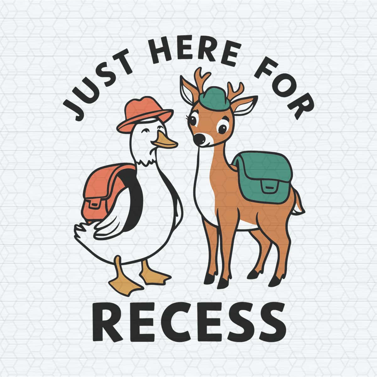 Just Here For Recess Back To School Hunting SVG | Inspire Uplift