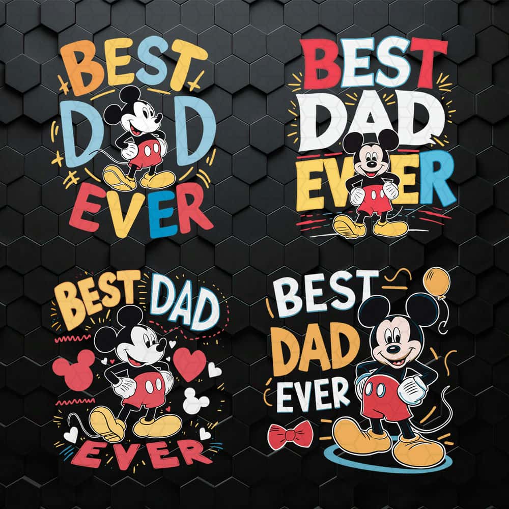 Best Dad Ever Mickey Mouse SVG Bundle | Inspire Uplift