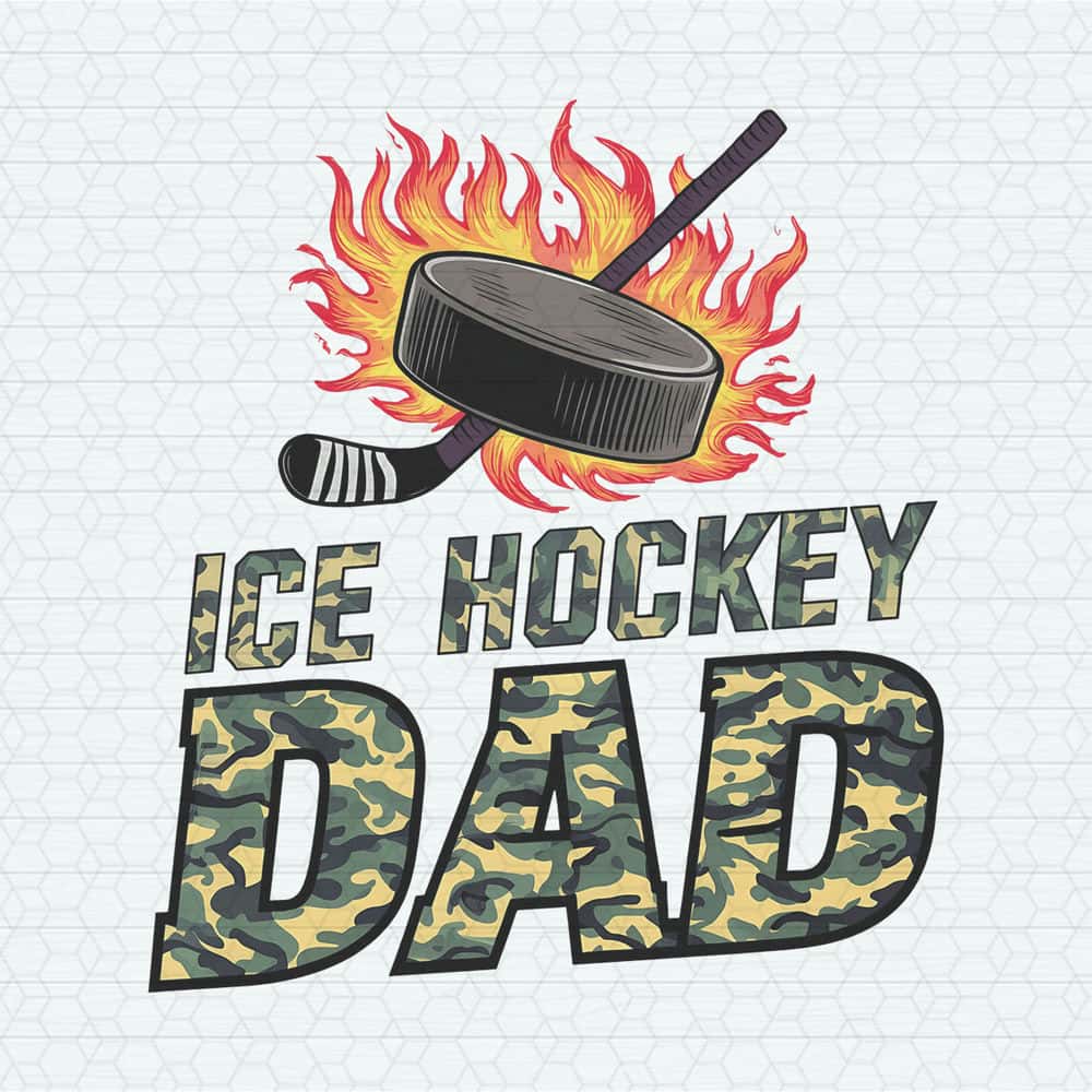 Ice Hockey Dad Happy Fathers Day PNG | Inspire Uplift