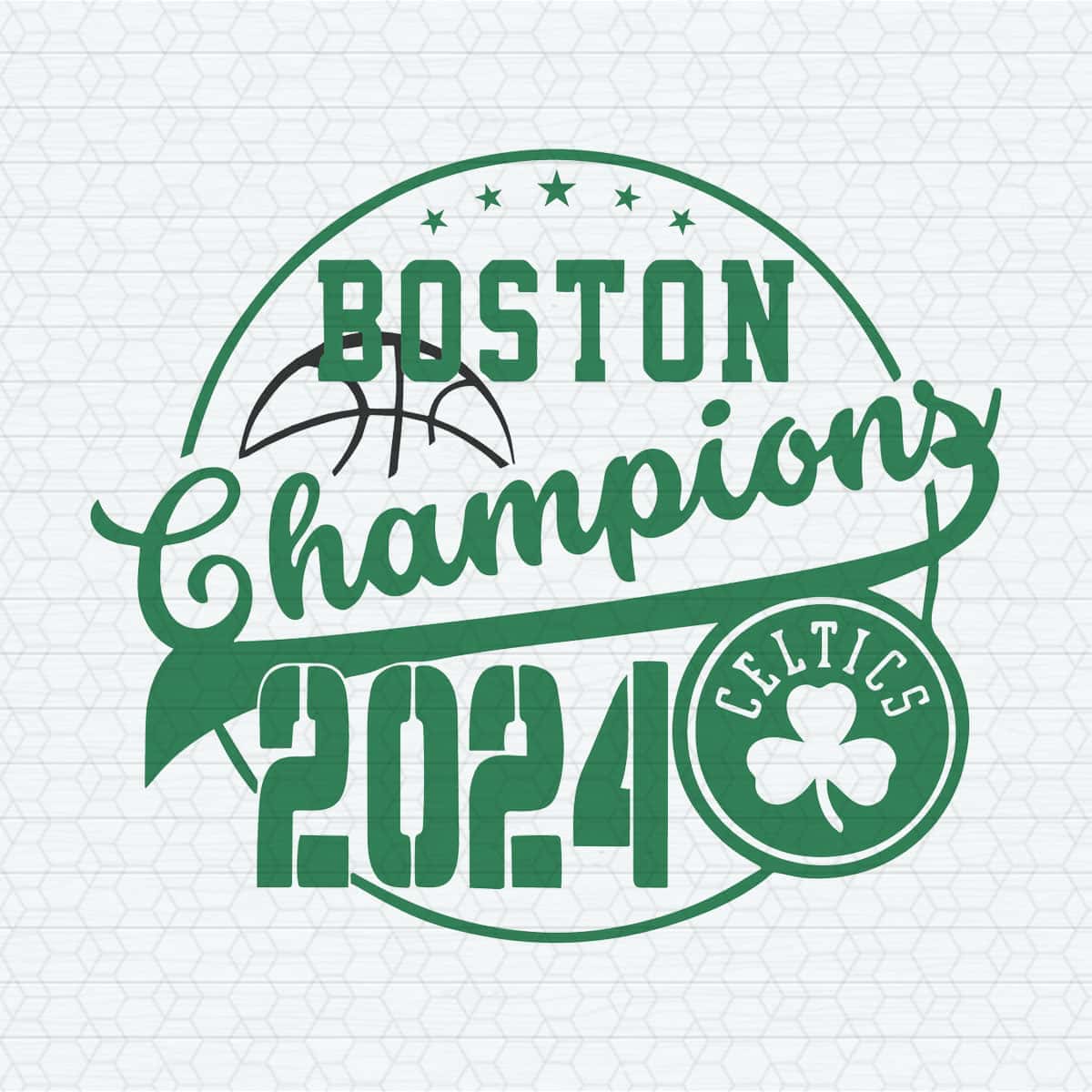 Boston Champions 2024 NBA Basketball SVG - Inspire Uplift