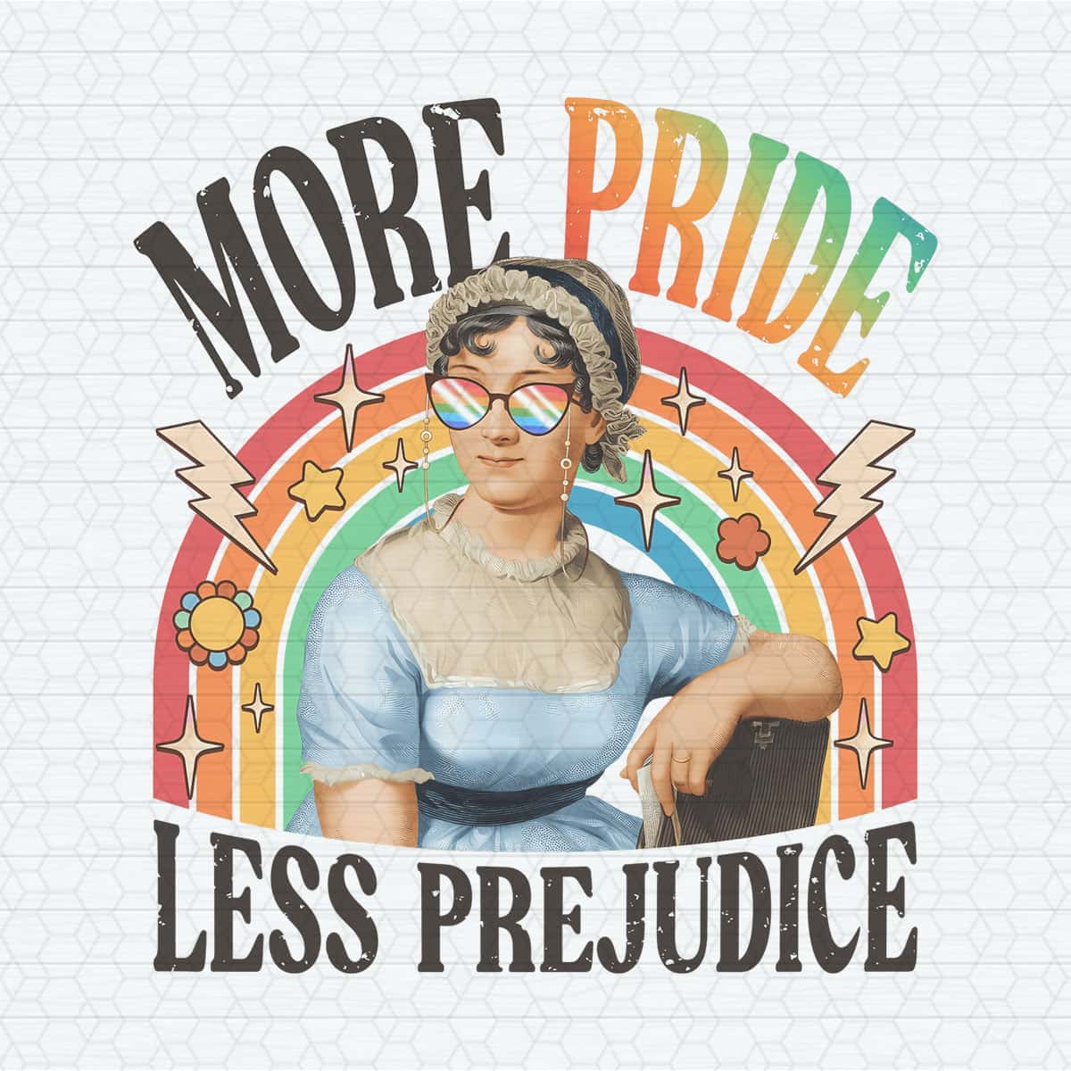 LGBTQ More Pride Less Prejudice Proud Ally PNG | Inspire Uplift