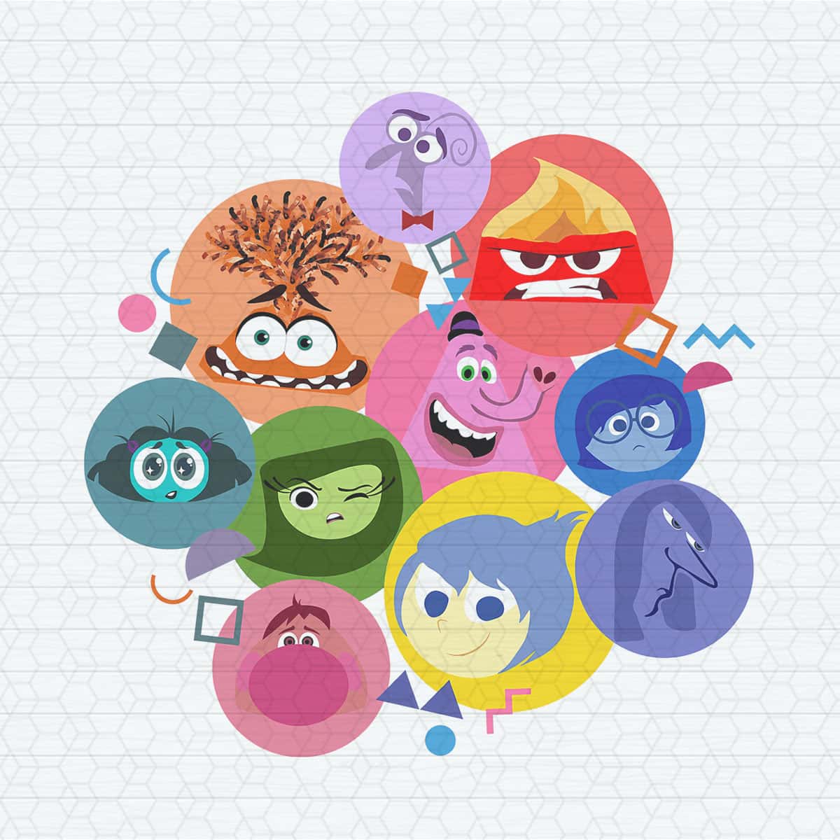 Retro Inside Out Family Characters PNG | Inspire Uplift
