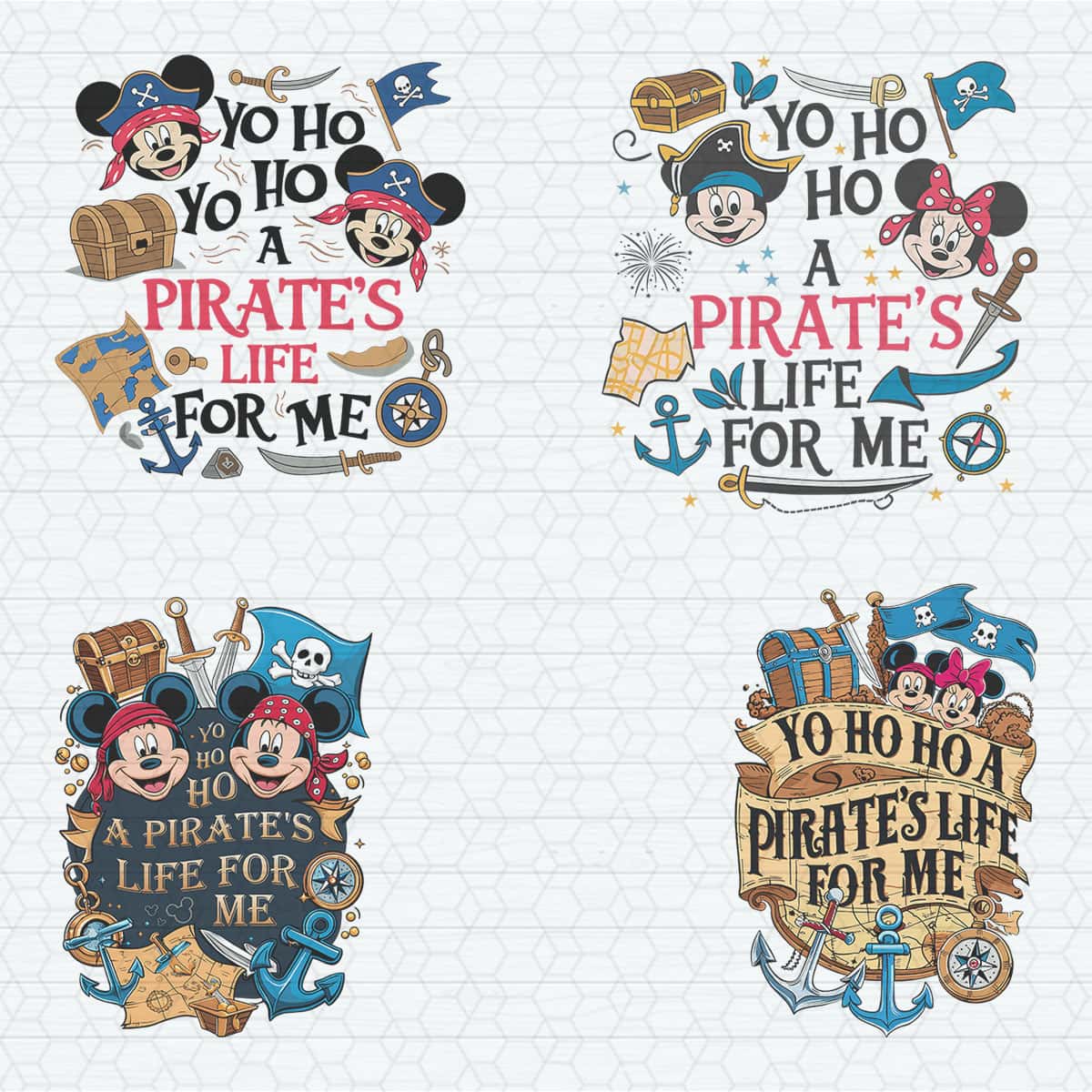Yo Ho Ho A Pirates Life For Me SVG PNG Bundle | Inspire Uplift