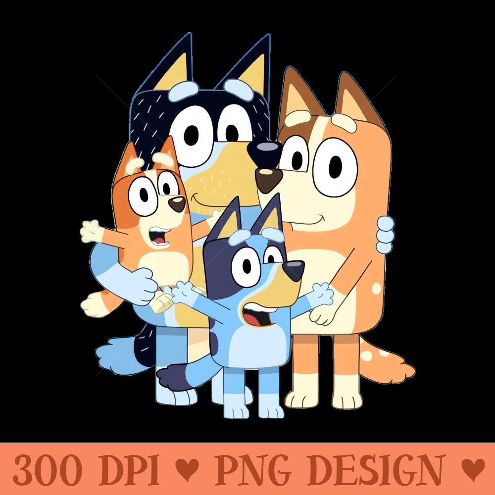 bluey family - Digital PNG Graphics | Inspire Uplift